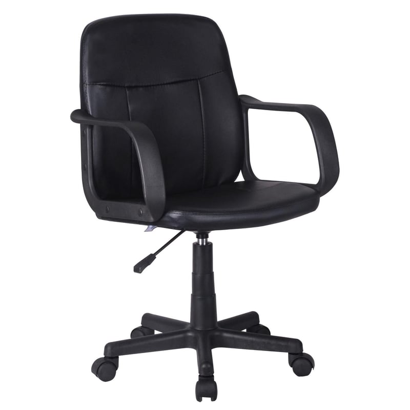 Silla de Escritorio PC Respaldo Bajo Negro HC JUST HOME COLLECTION ...