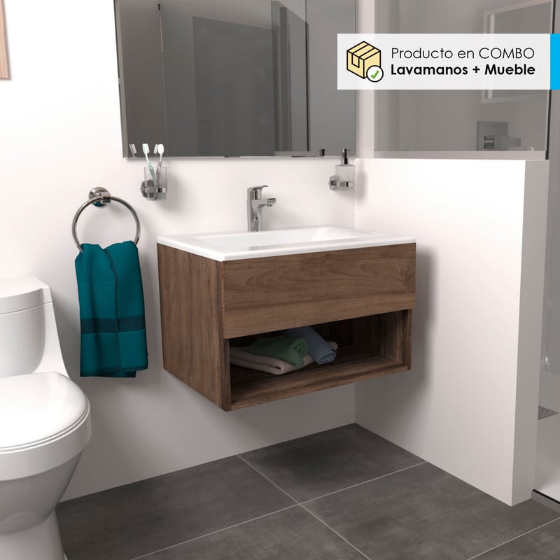 Kit Lavamanos Trentino Blanco-Mbl Rayo Elevado Sikuani FIRPLAK ...