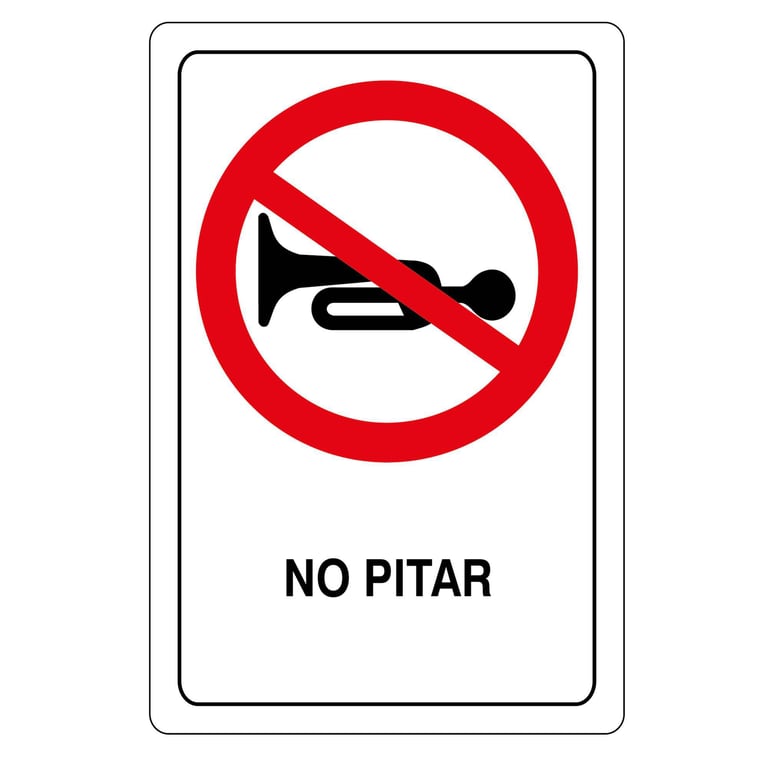 Señal Reglamentaria No Pitar 22X15Cm GENERICO | falabella.com