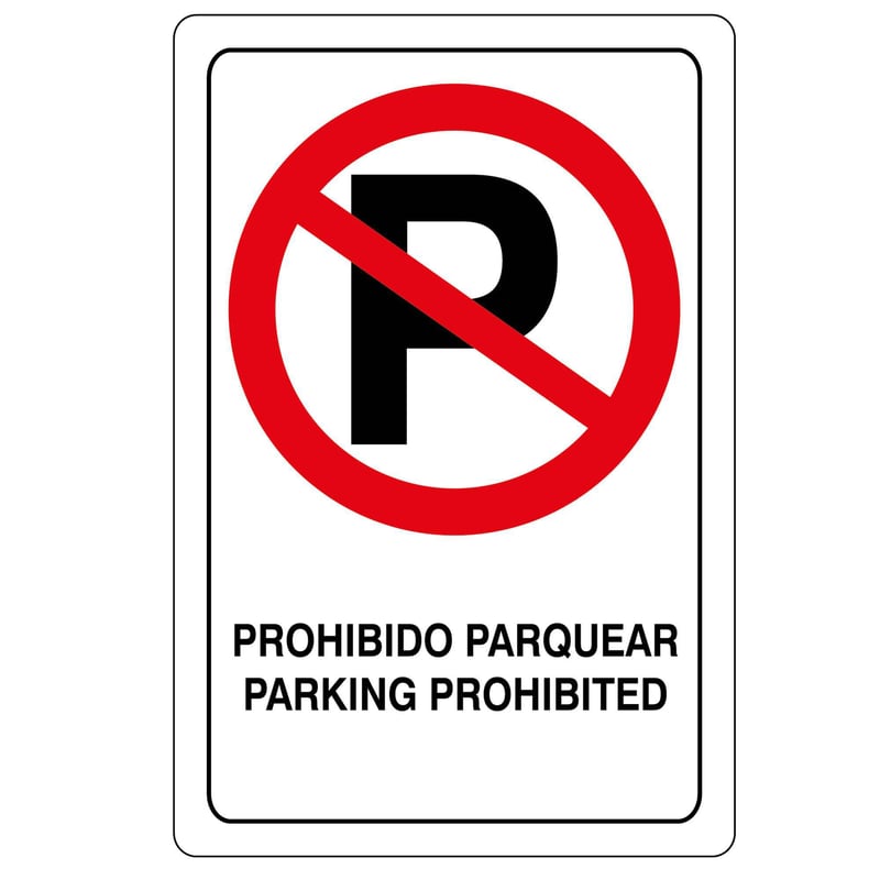 Señal Prohibido Parquear 32.5X22.5 Cm GENERICO | falabella.com