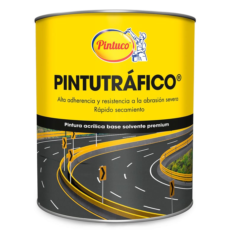Pintutráfico Pintura Acrílica Alta Resistencia 1/4 Galón Blanco PINTUCO ...