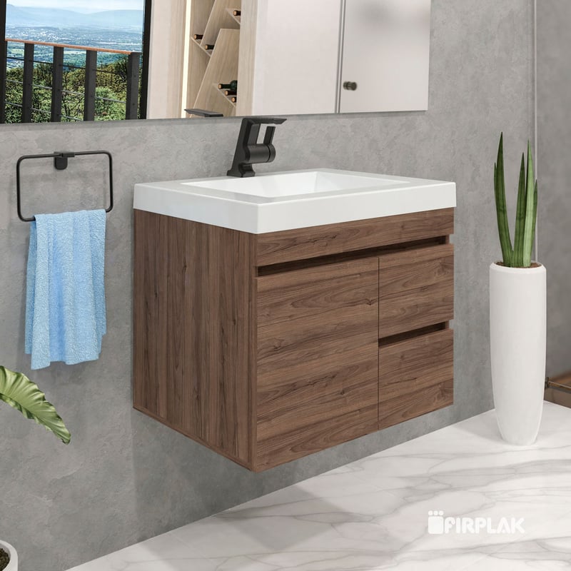 Kit Lavamanos Oslo 63x48 cm Blanco con Mueble Viteli Cierre Lento ...