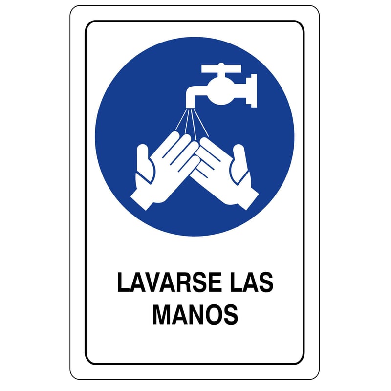 Señal Obligacion Lavarse Las Manos 22X15 C.20 GENERICO | falabella.com