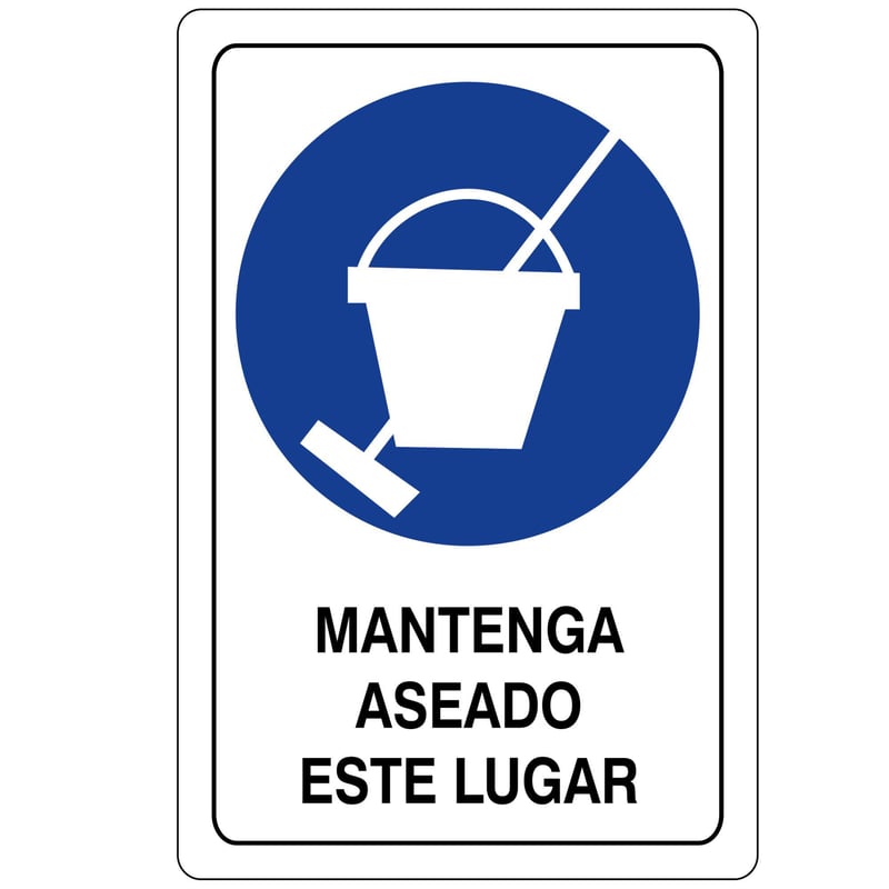 Señal Mantenga Aseado Este Lugar 22X15Cm Vinilo GENERICO | falabella.com