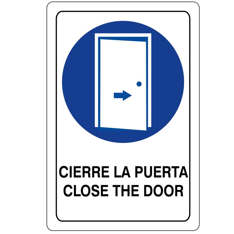 Señal Obligacion Cierre La Puerta 22X15 C.20 GENERICO | falabella.com