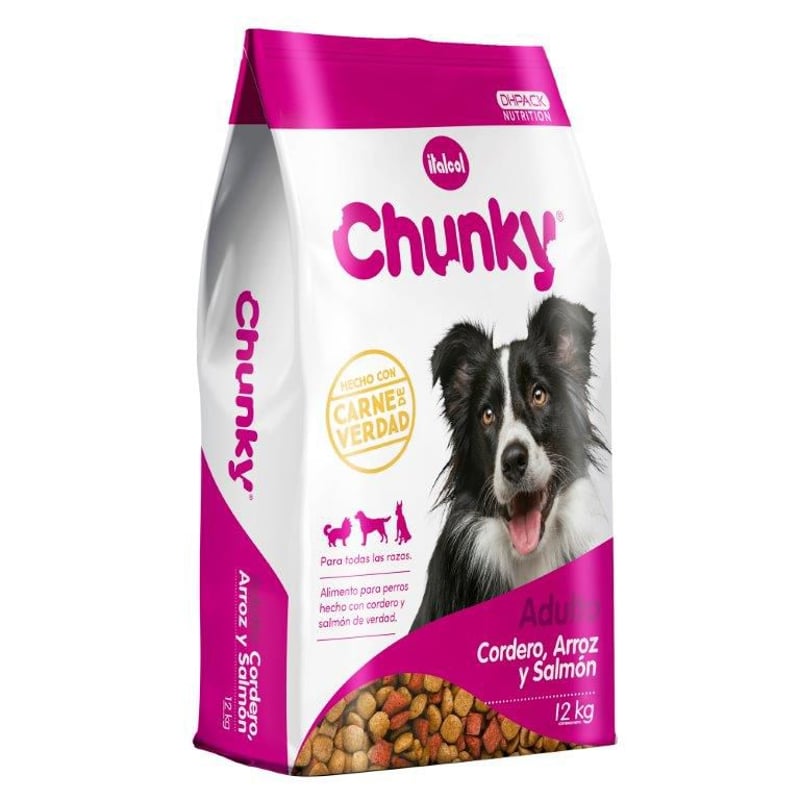 Alimento Seco Para Perro Adulto Cordero Salmón Chunky 12 kg CHUNKY ...