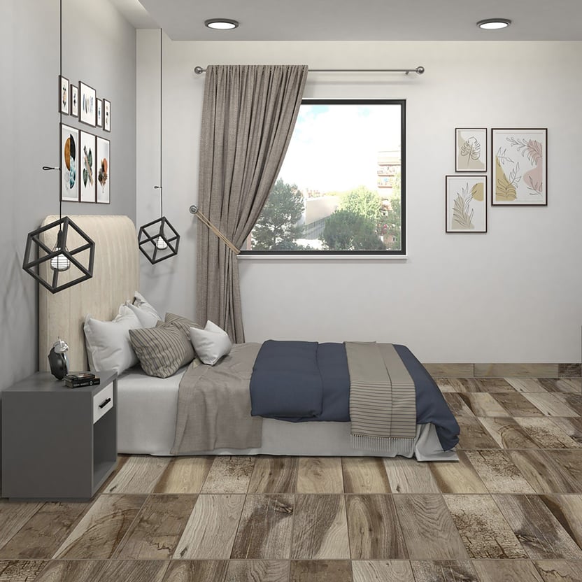 Piso Cerámico Madera Roble Humo 60x60cm Caja 2.16 m2 Ceramica San ...