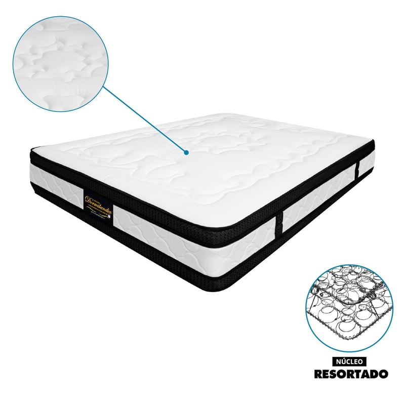 Colchón King 200x200 Resortado Hibrido DORMILANDIA | falabella.com