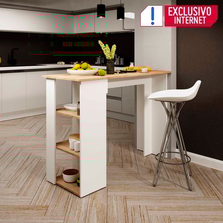 Barra Auxiliar Dan 90x120x50cm Rovere Blanco Just Home Collection JUST ...