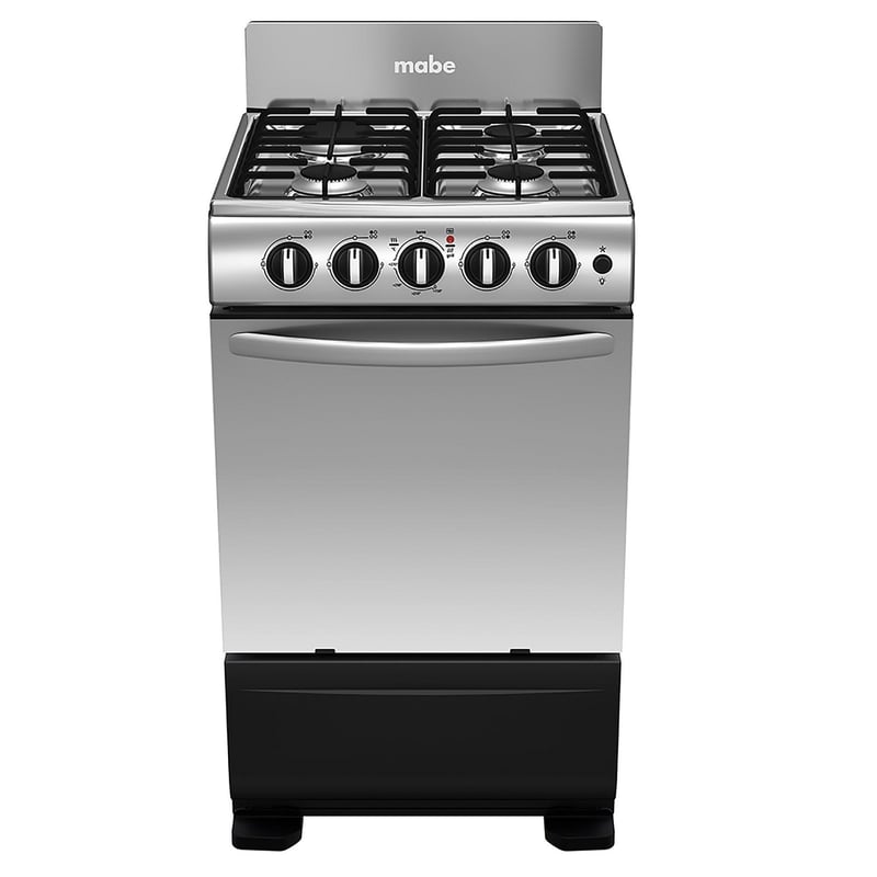 Estufa de Piso Gas Natural 4 Puestos Acero Inoxidable con Grill MABE | falabella.com