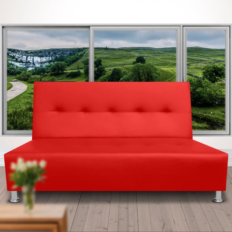 Sofá Cama Apolo Cuero Sintético Rojo MAGIC CLASS | falabella.com