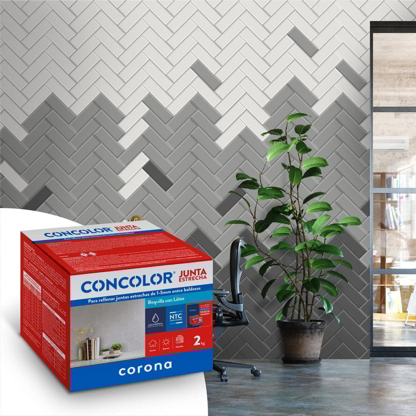 Boquilla Concolor Junta Estrecha Gris Frio 2kg - Homecenter.com.co