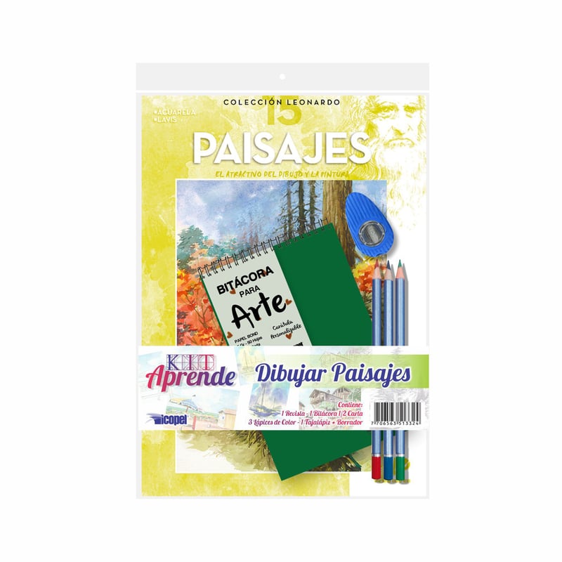 Kit Aprende - Dibujar Paisajes - 7 Piezas ICOPEL | falabella.com
