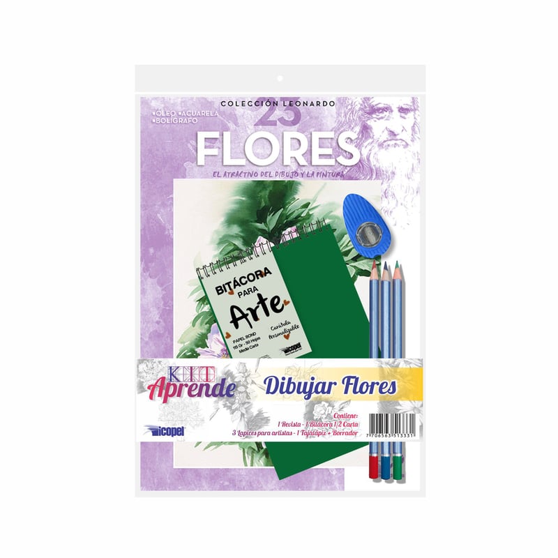 Kit Aprende - Dibujar Flores - 7 Piezas ICOPEL | falabella.com