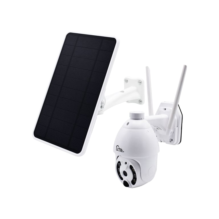 Camara Recargable Fullhd 1080P Con Panel Solar Y Movimiento Horizontal ...