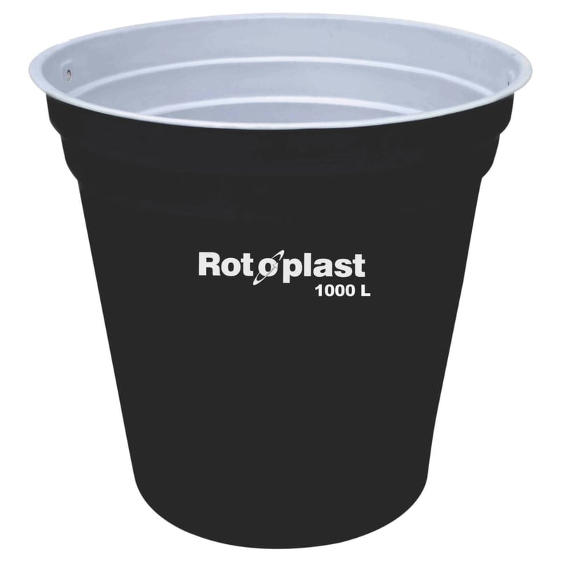 Tanque de Agua 1000 Litros Bicapa Negro Con Tapa Rotoplast ROTOPLAST ...