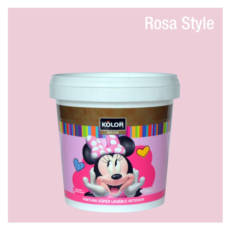 Pintura para Interior Deluxe Rosa Style Disney 1/4 Galón KOLOR ...