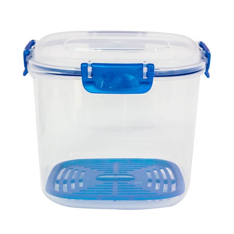 Recipiente Cuadrado Clip N Lock No.4 2.7Lt Azu POLIMES | falabella.com