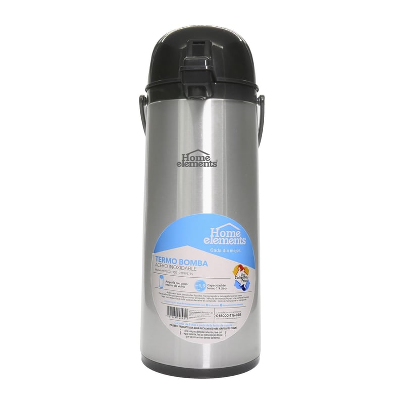 Termo Bomba Acero Inox 1.9 Litro HOME ELEMENTS | falabella.com