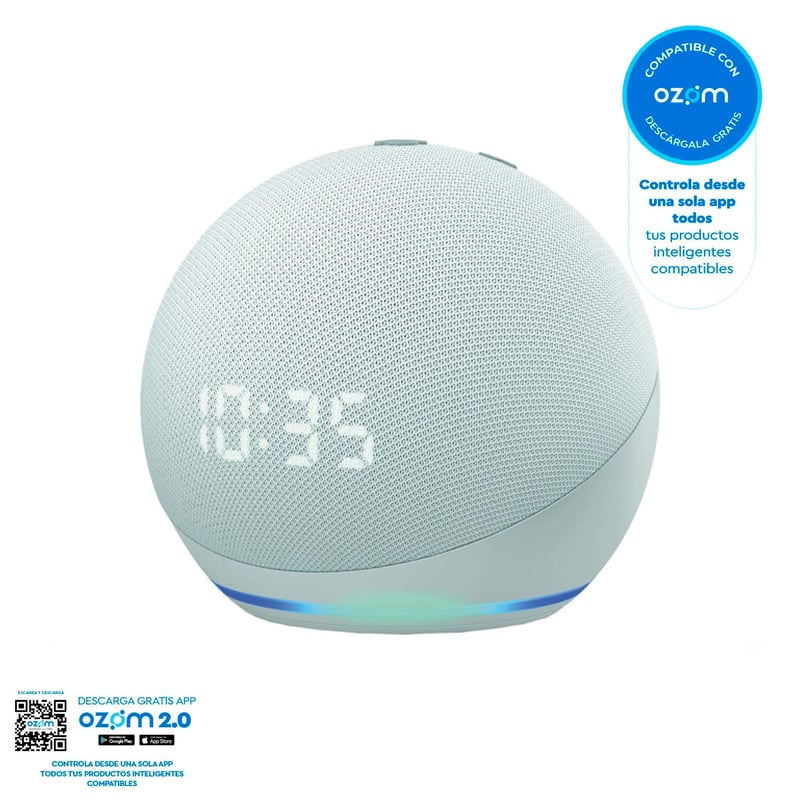 Echo Dot 4Ta Gen Altavoz Inteligente Alexa Y Reloj Blanco ECHO ...