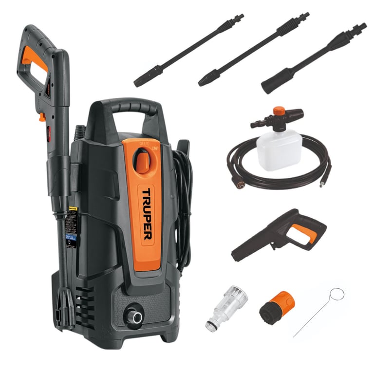 Hidrolavadora Eléctrica De 1.500 PSI, 1.400 W con Jabonera Truper ...