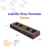 Ladrillo Gran formato Cocoa 39x11,5x5 Cm Ladrillera Santafé ...