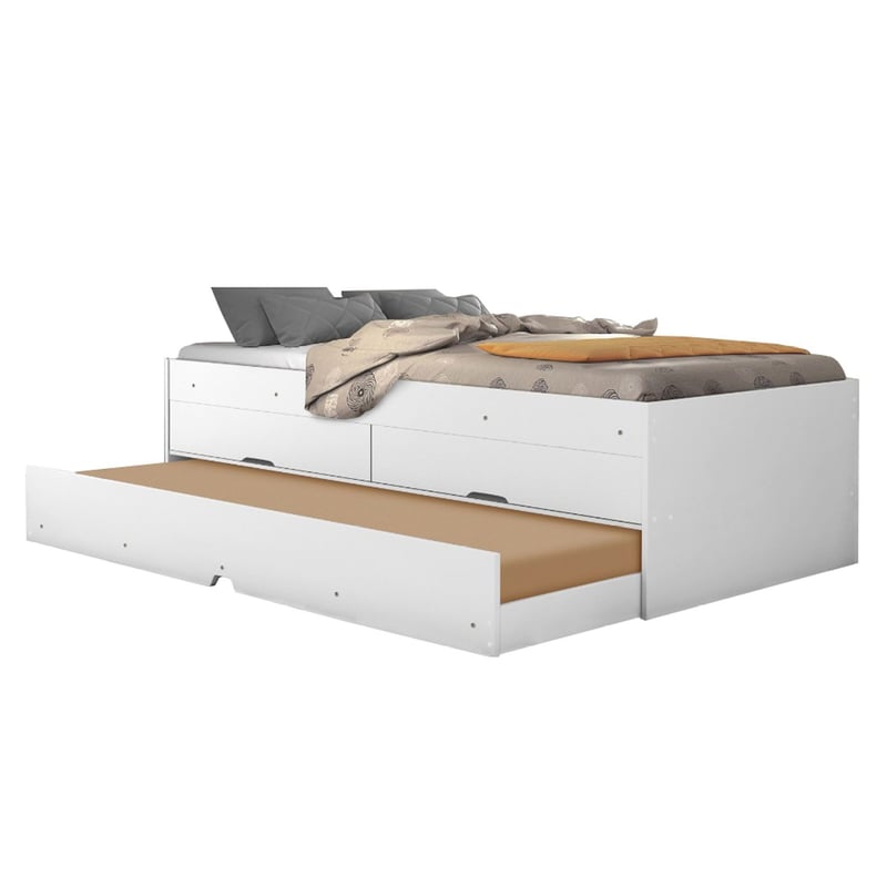 Cama Sencilla con Nicho Mar 193X60X95Cm Blanco MUEBLES 2020 | falabella.com
