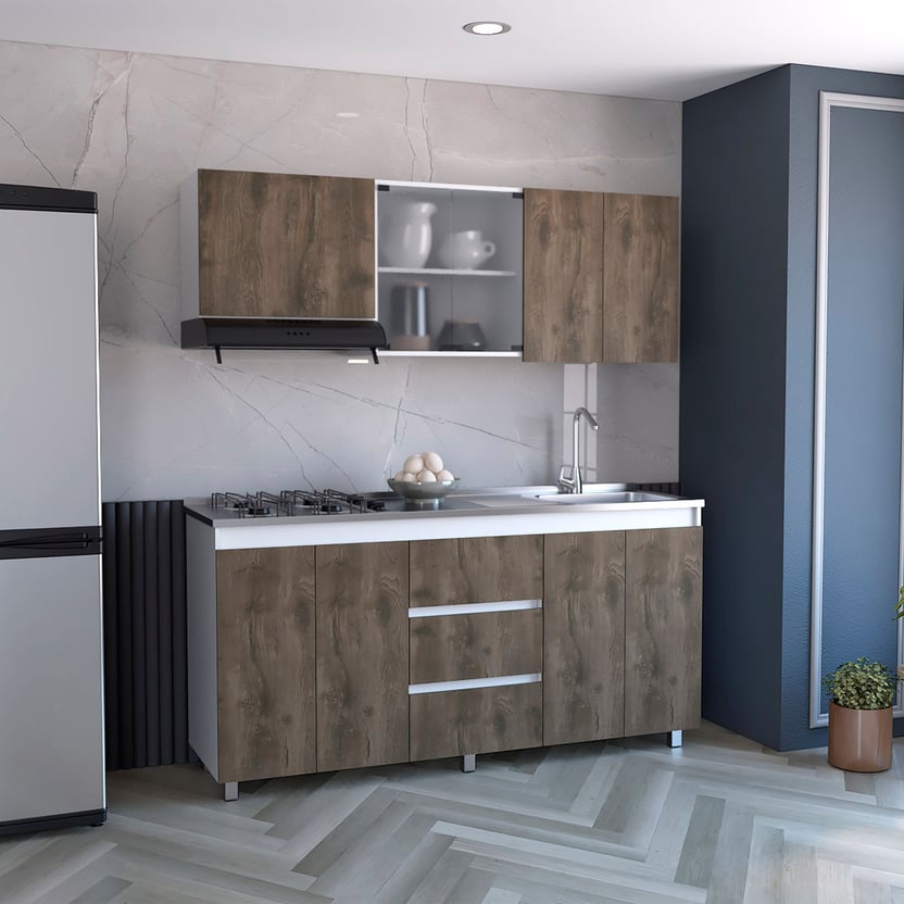 Cocina Integral Vimo 1.80 Metros Incluye Mesón Con Poceta Derecha En ...