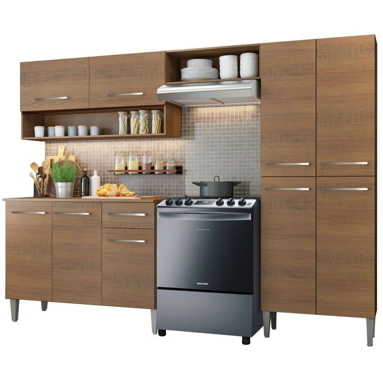 Cocina Integral Emilly 2.30m Marron Sin Meson MADESA | falabella.com