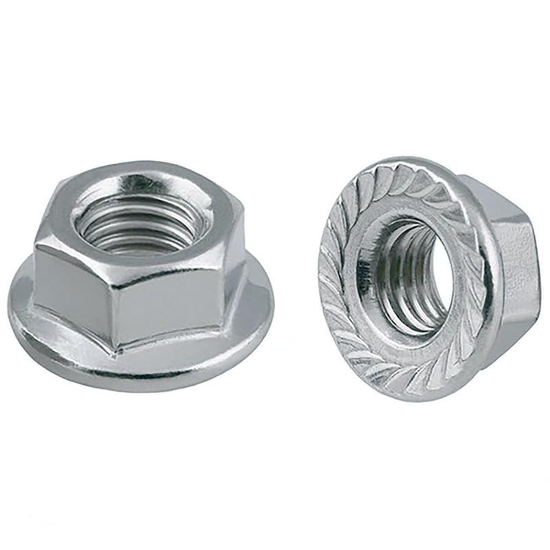 Tuerca Hexagonal Con Flange 1/4" Zincado (2U) GENERICO | falabella.com
