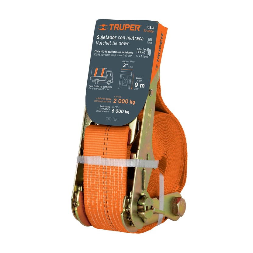 Reata O Eslinga Con Ratchet Para Carga Pesada Máximo 6 Ton - Homecenter ...