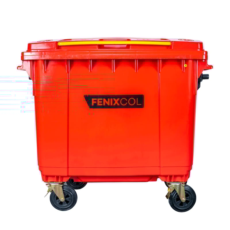 Contenedor Con Ruedas Plástica 660 Litros Rojo Con Tapa GENERICO ...