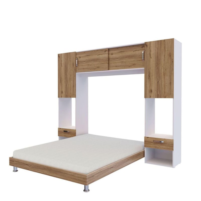 Cama Doble Multifuncional Alcalá Doble 200X254X194cm Duna Blanco ...
