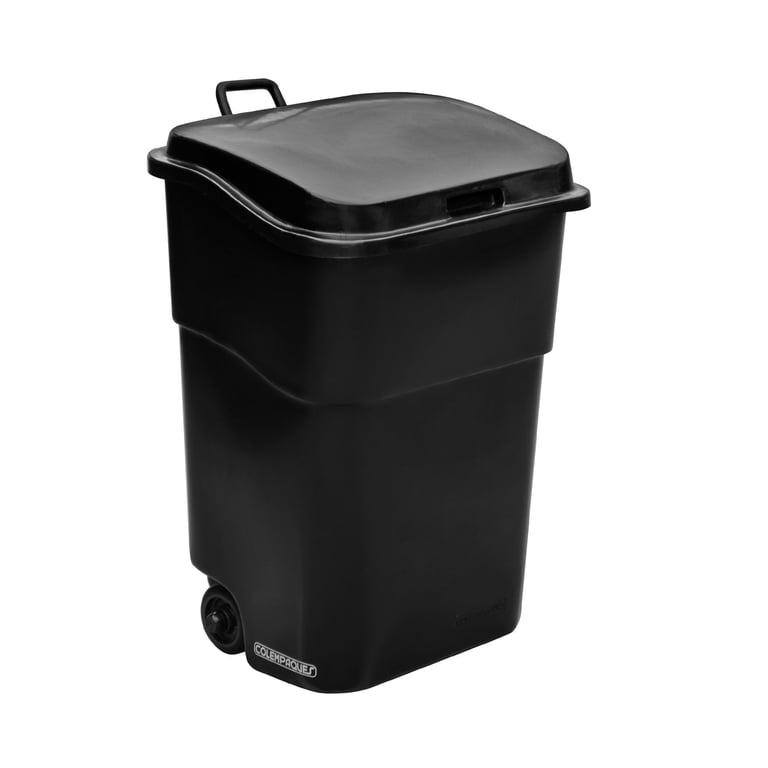 Contenedor Con Ruedas Plástica 80L Negro Con Tapa Durakart COLEMPAQUES ...