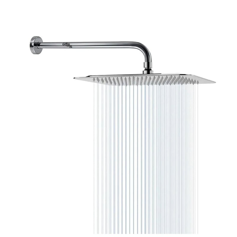 Regadera Ducha Acero Inoxidable Cuadrada 15cm-incluye Tubo GRIFOS ...