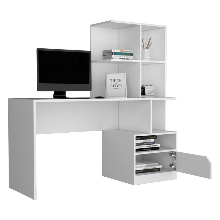 Escritorio Biblioteca Alito 150X140X50 Blanco RTA DESIGN | falabella.com