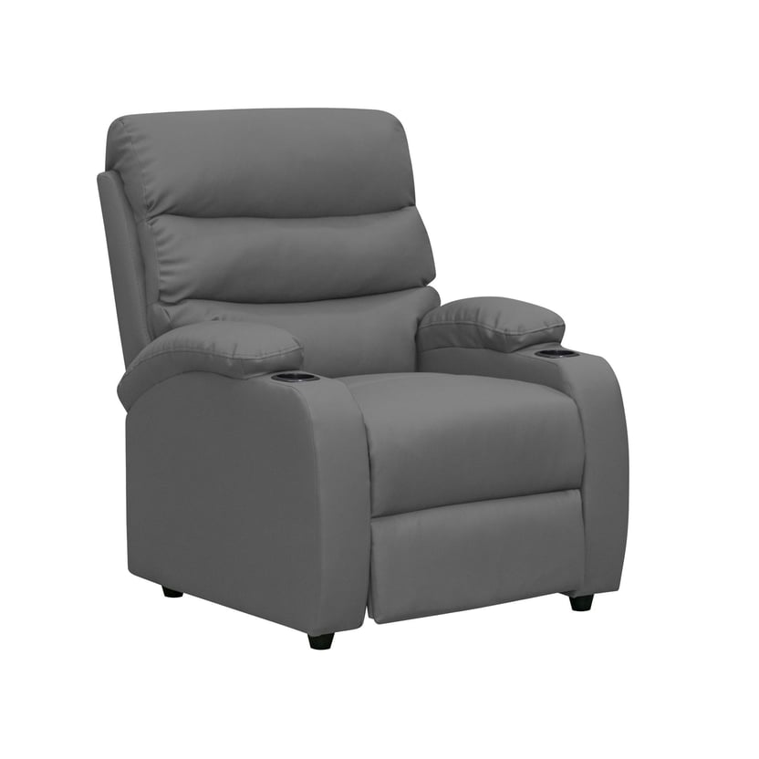 Silla Reclinable Trevi Estática 100X82X92 Cuero Sintético Gris ...