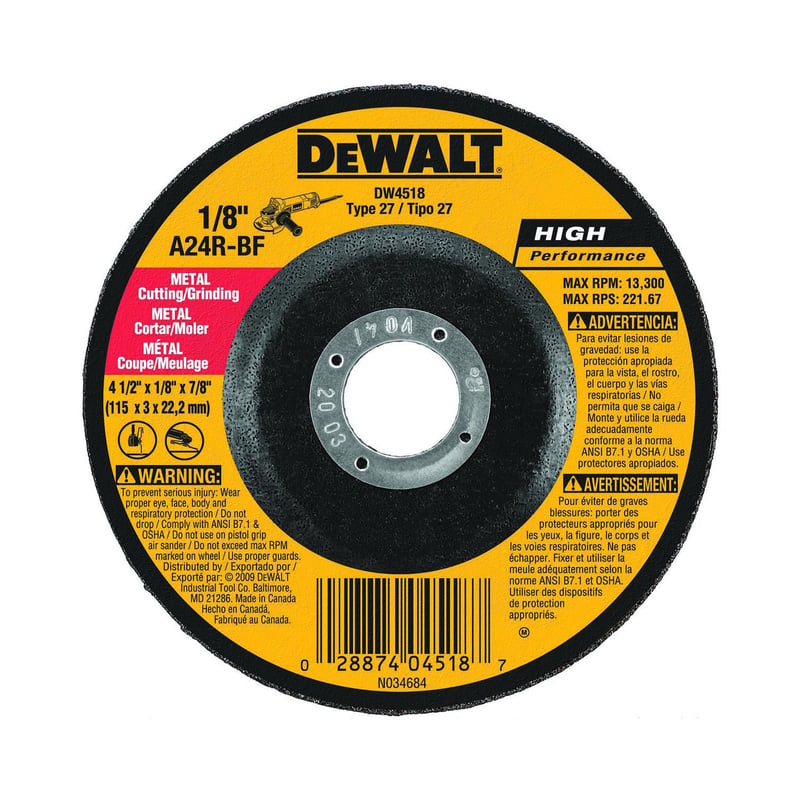 Disco de Corte para Metal 11.43 cm DEWALT | falabella.com