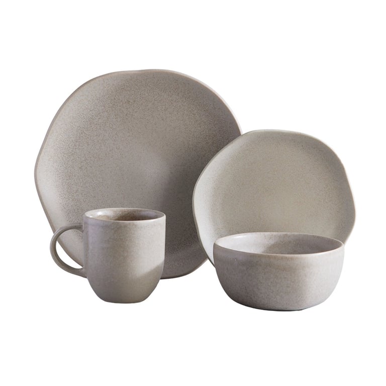 Juego Vajilla 4 Puestos 16 Piezas Concreto Reactivo CORONA | falabella.com