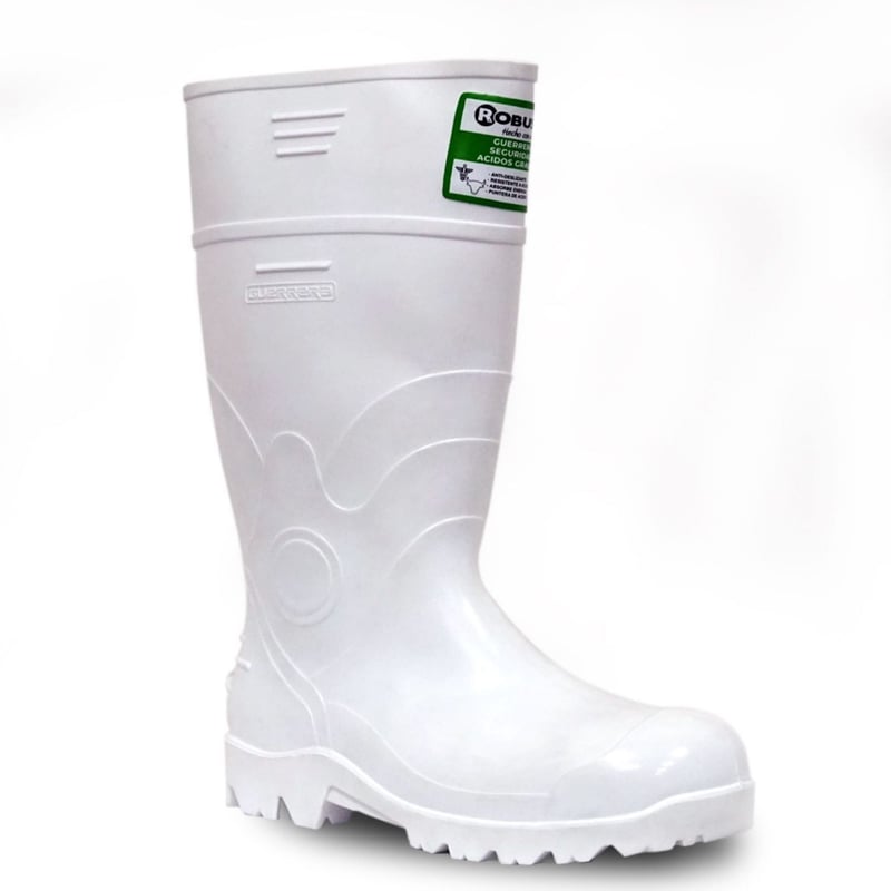 Bota Pvc Blanca Guerrera Acidos Grasos Sin Puntera T/35 Robusta Paq x 5 ...