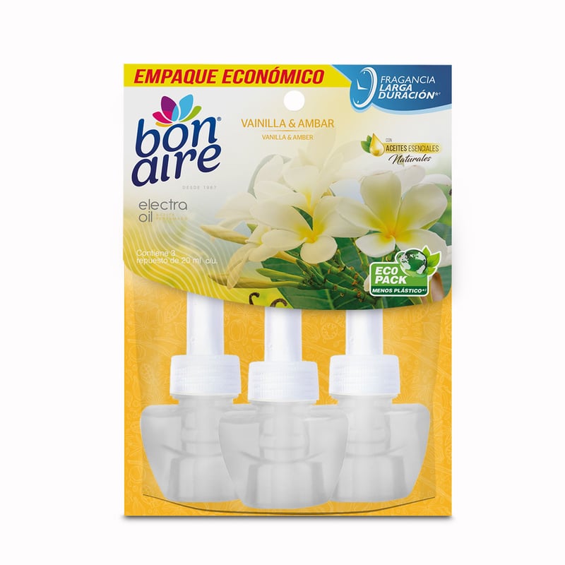 Repuesto 20 Ml Electra Oil Vainilla Ambar X3 Unidades BONAIRE ...
