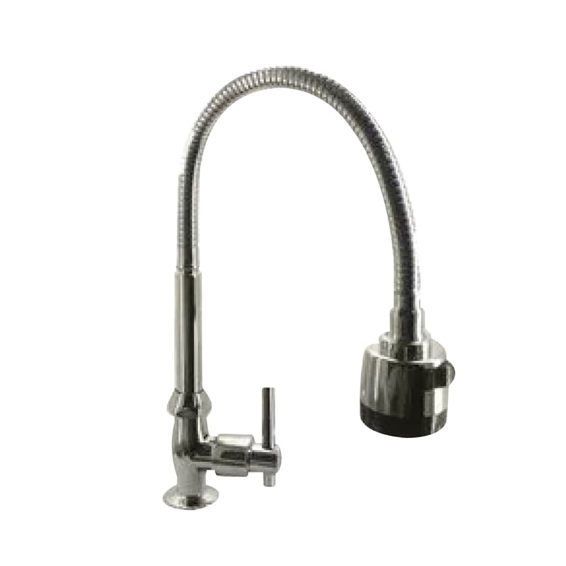 Griferia Lavaplatos Agua Fria Cuello Flexible Cromo Brillante ...