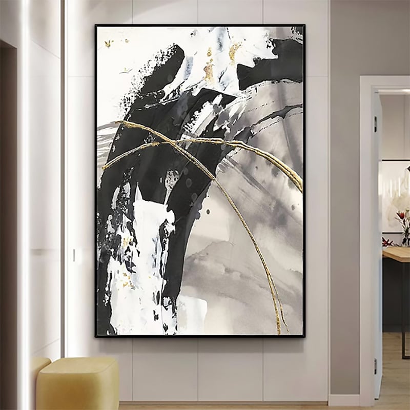 Cuadro - Mdf - Abstracto Tinta Negra HOMUS | falabella.com