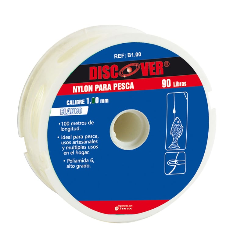 Nylon Transparente Discover 90 Libras 100 Mts 1.00 Mm DISCOVER ...