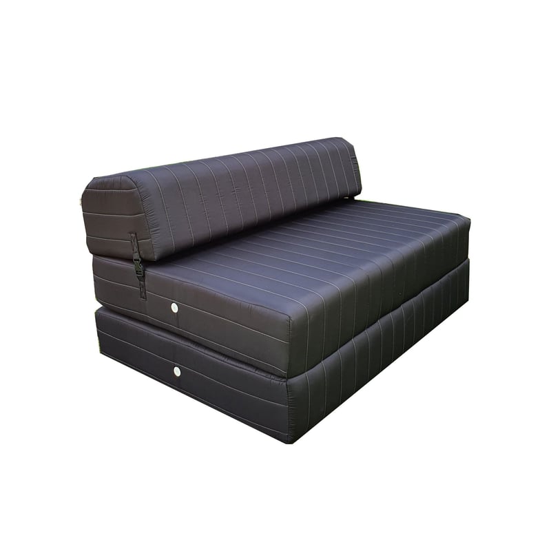 Sofá Cama Plegable 120x190x22 Tela Impermeable Negro PACIFIC DREAM ...
