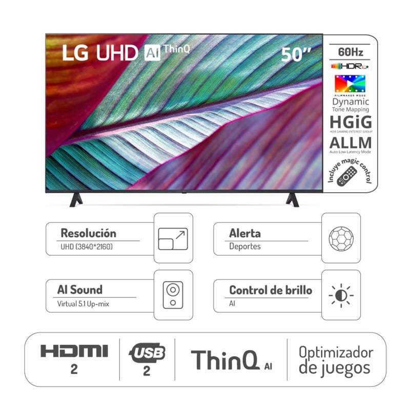 Televisor Lg 50 Pulgadas Smart Tv 4k Uhd Ai Thinq LG | falabella.com