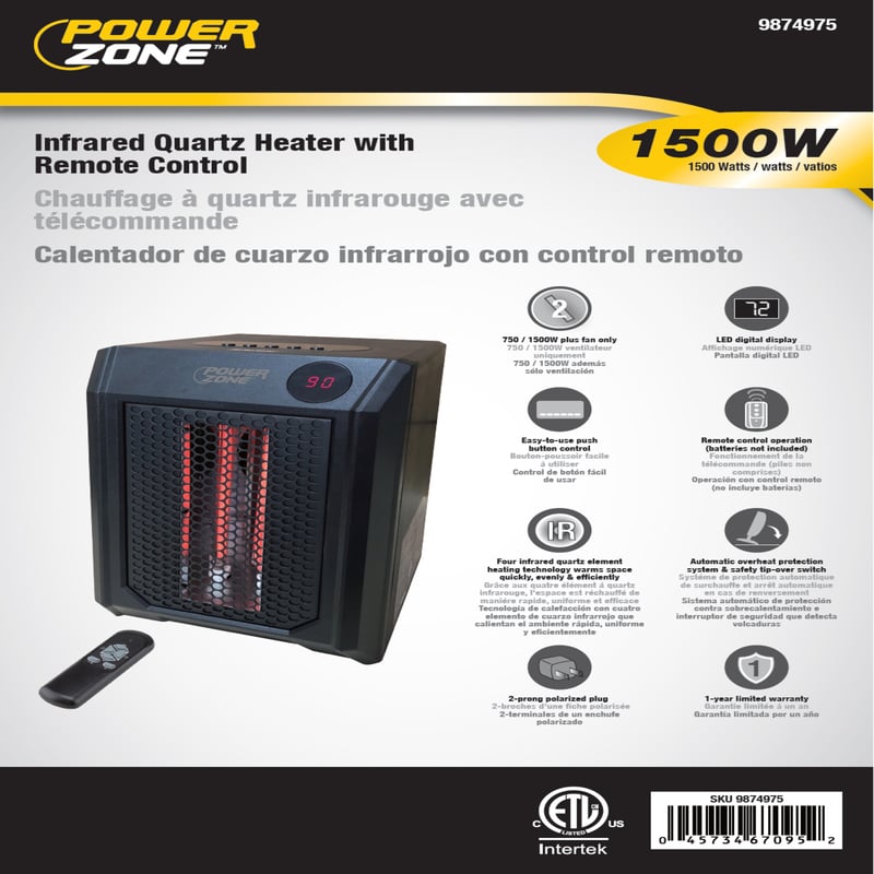 Calefactor Infrarrojo de 4 Elementos POWERZONE | falabella.com