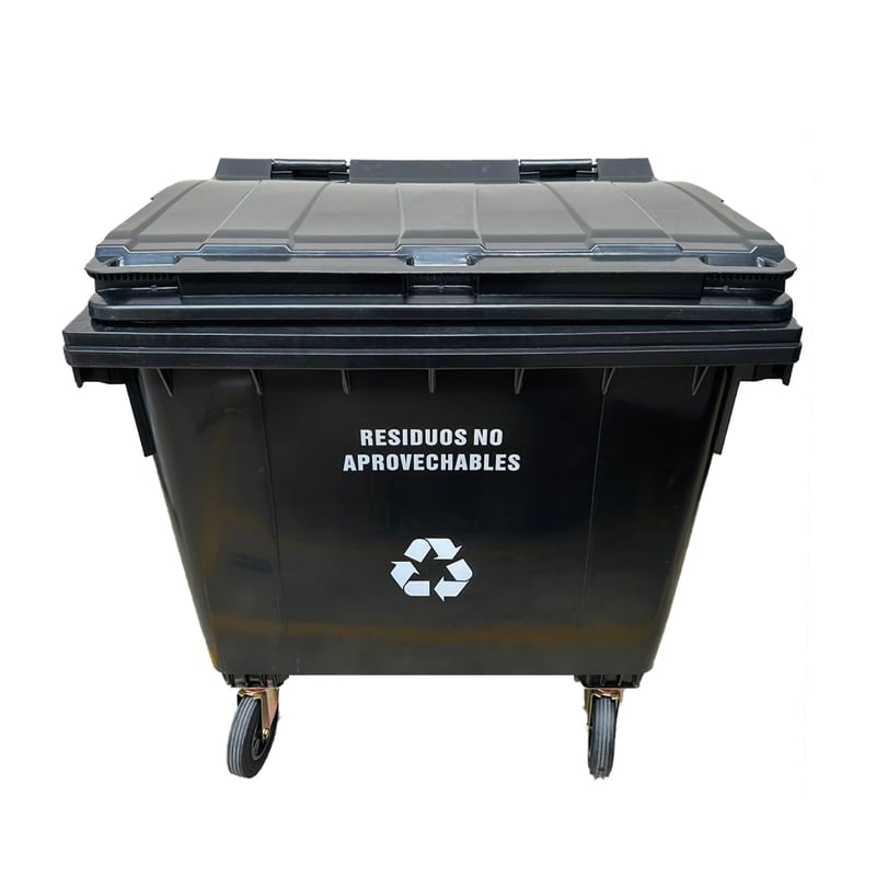 Contenedor de Basura Negro de 1100 Litros Triple Clean TRIPLE CLEAN ...