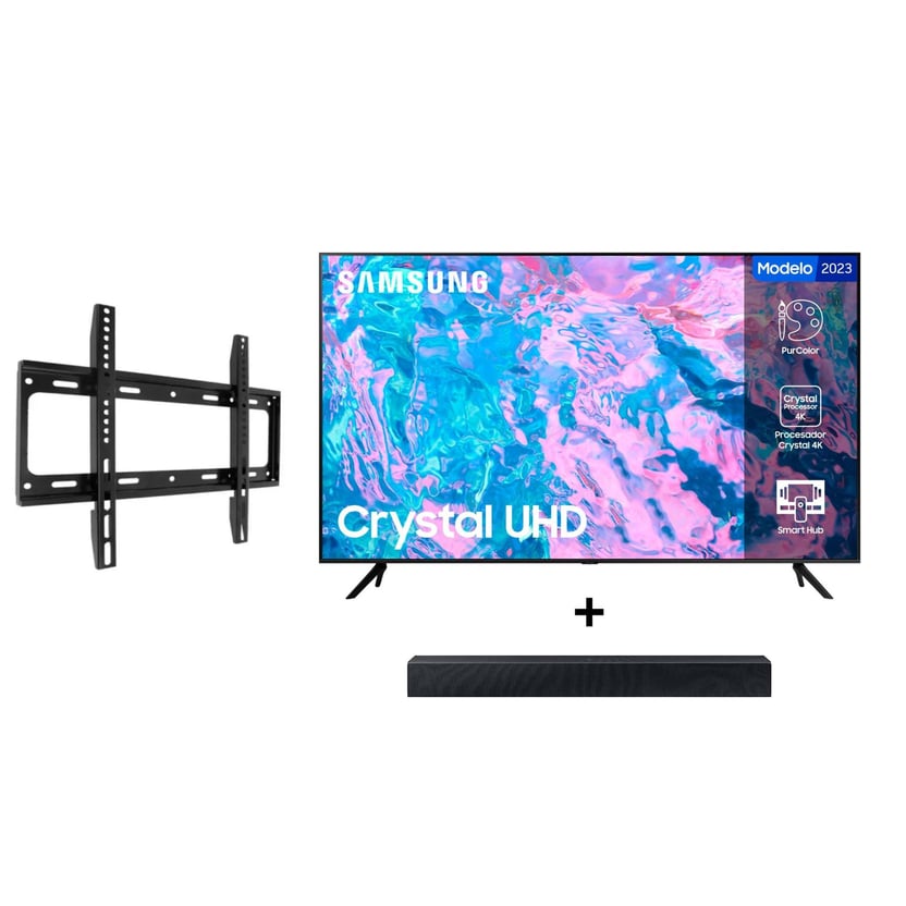 Combo Tv Samsung 55 Pulgadas Smarttv 4k Uhd Un55 + + Barra De Sonido ...