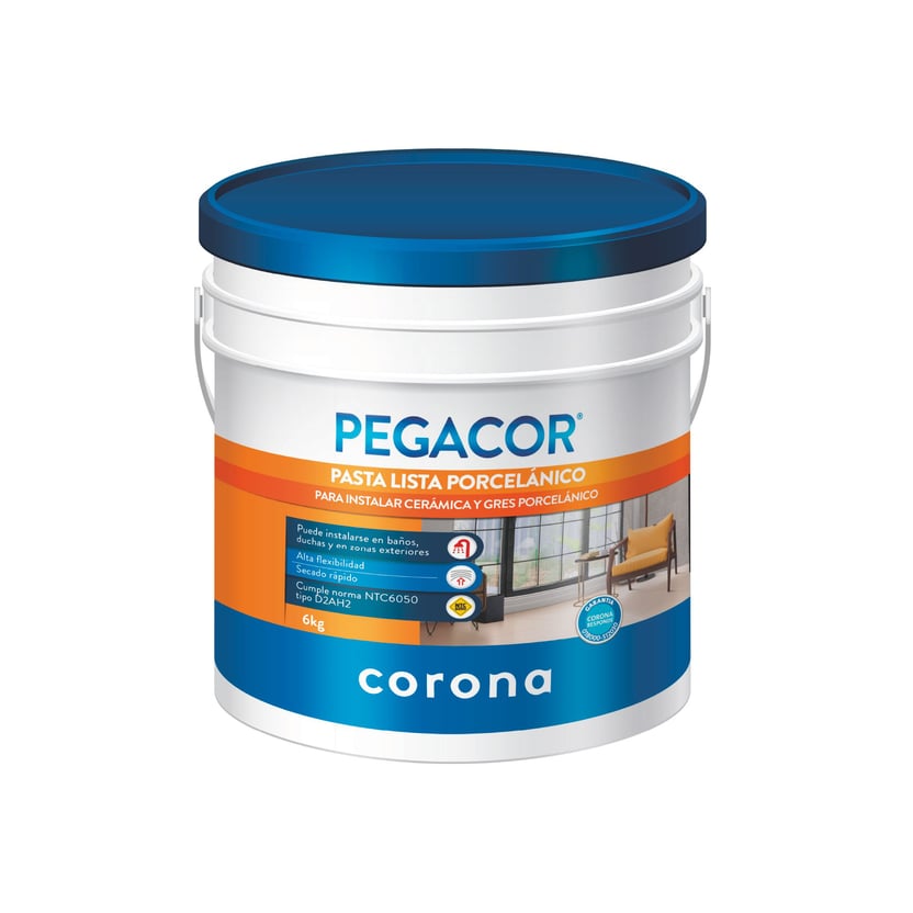 Pegacor Pasta Lista Porcelanico 6 Kg Corona - Homecenter.com.co